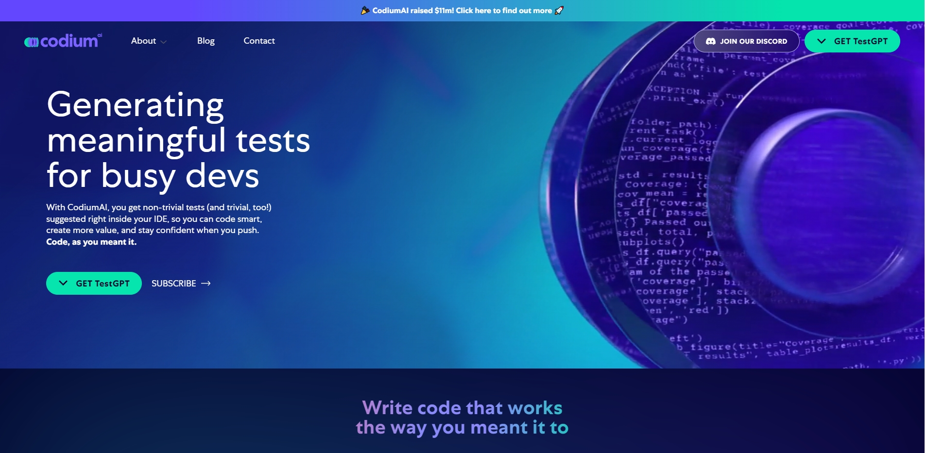 CodiumAI - AI-Artificial Intelligence-1ai.net