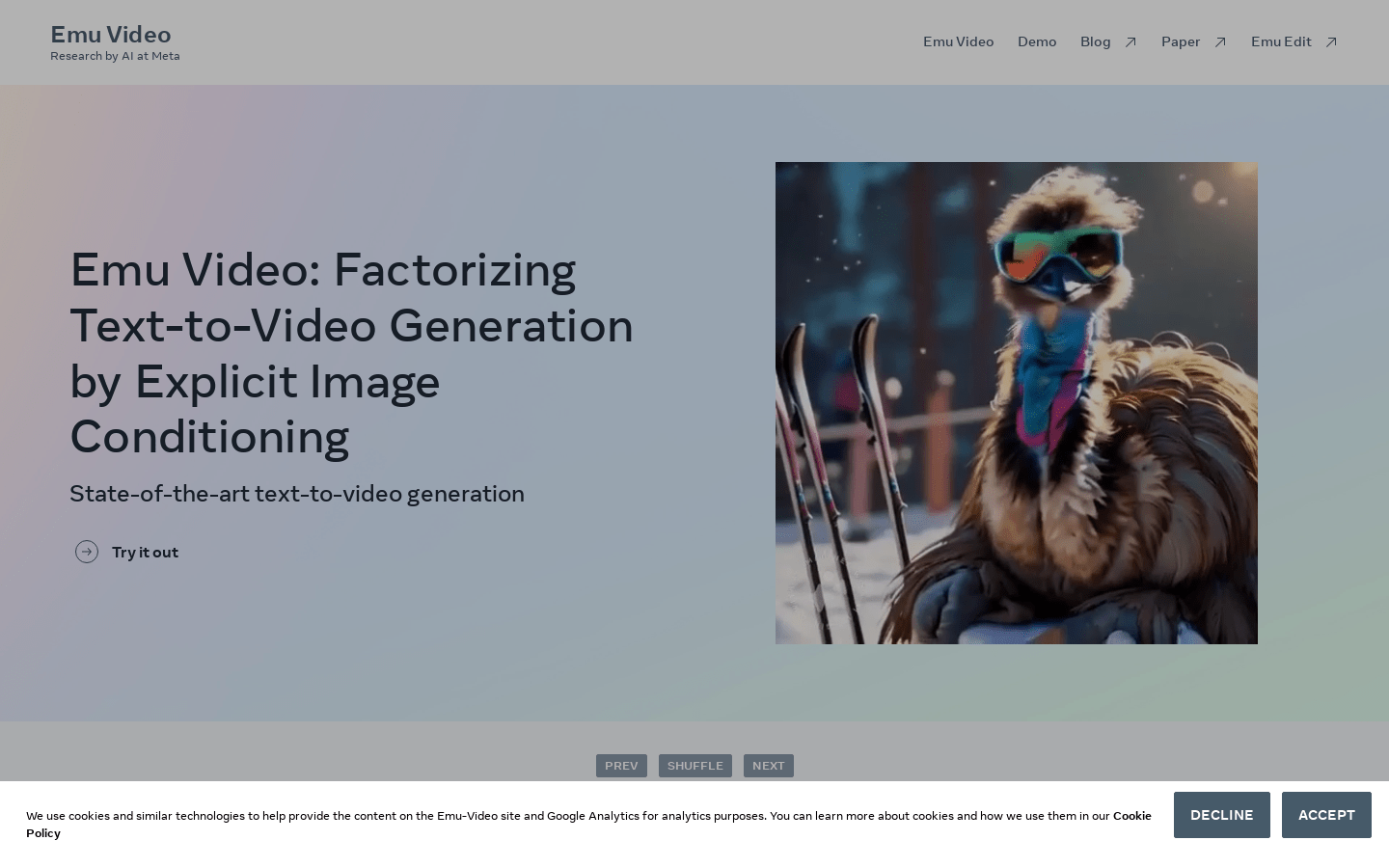 Emu Video: Meta推出的AI视频编辑工具-快创云