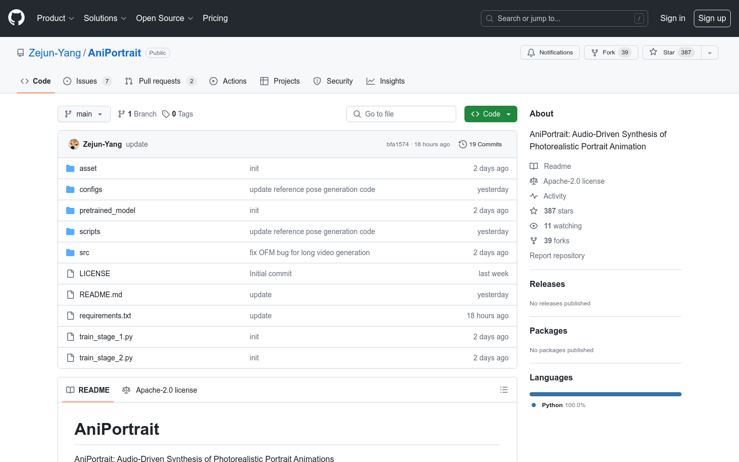 AniPortrait：一个让照片能唱歌说话的AI工具 – AI-人工智能-1ai.net