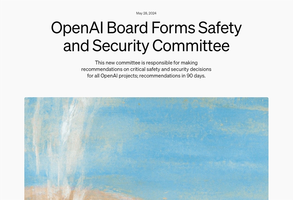 OpenAl forms safety and security committee, says it has begun training next-generation frontier ...