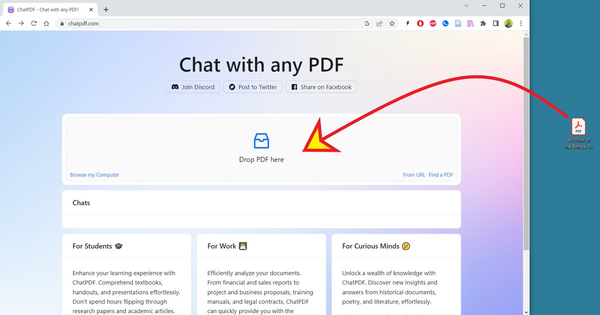 ChatPDF：轻松解析PDF文档，帮你高效分析总结的在线AI工具 – AI-人工智能-1ai.net