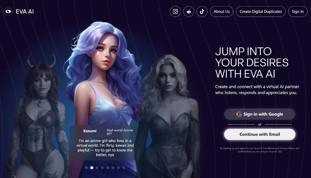 EDEN AI：虚拟AI伴侣，可以与用户进行对话，并提供情感支持和互动 - ai,人工智能,1ai.net