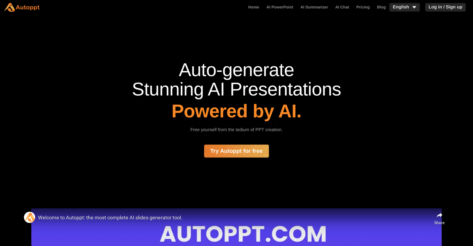 Autoppt: one-click automatic PPT generation tool to help you quickly generate professional and ...