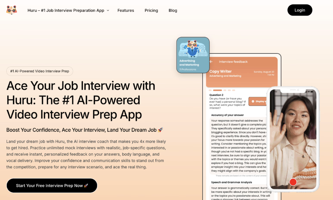 Huru: AI job interview preparation training app to boost job search success - AI-Artificial ...