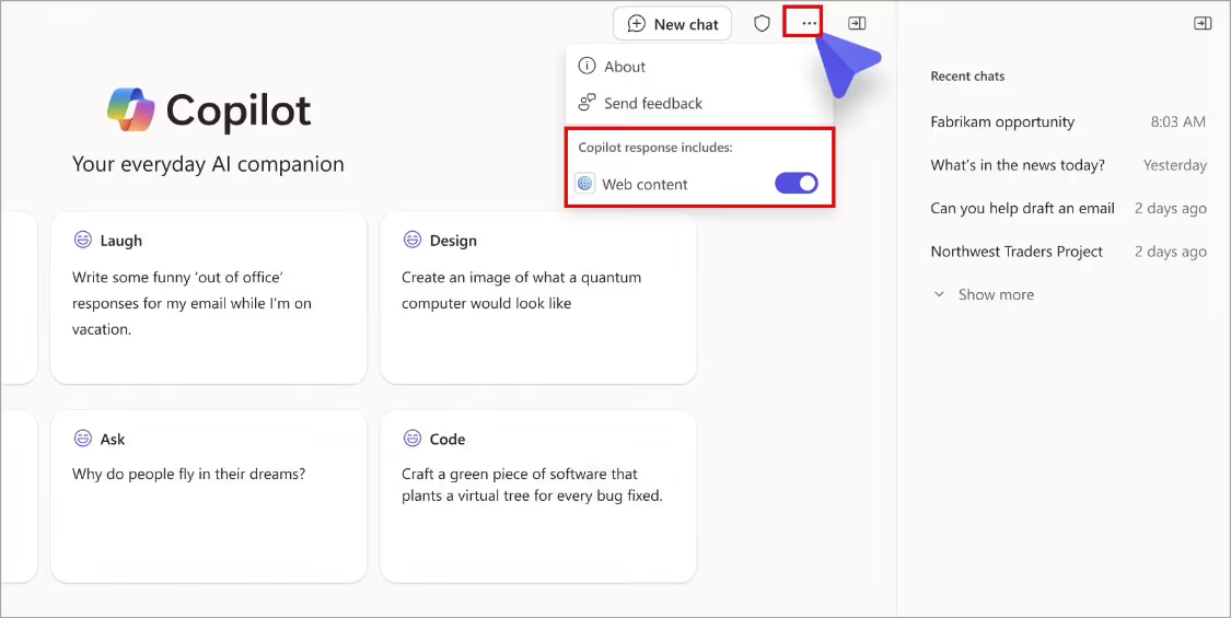 Microsoft Copilot to add new options next month, AI chat with option to turn off/enable web ...