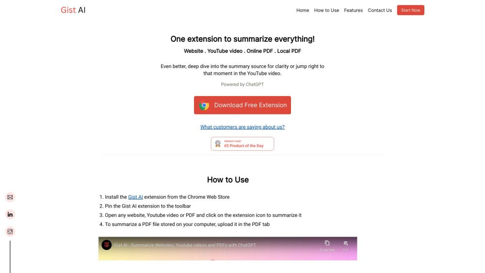 Gist AI: a completely free AI summarization tool to extract key takeaways from long articles ...
