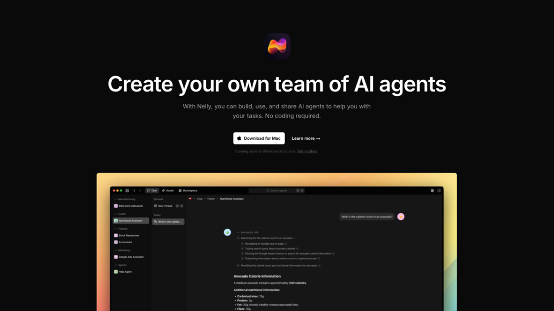 Nelly: an AI agent platform to create, use and share AI intelligences without coding - AI ...