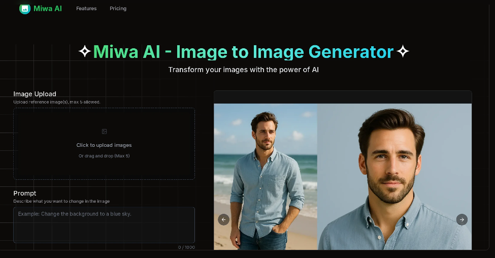 Miwa AI: AI image generator for easy image style conversion and creative creation - AI ...