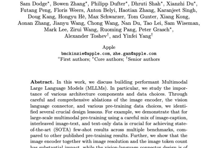 苹果推出 300 亿参数 MM1 多模态 AI大模型，可识别图像推理自然语言 – AI-人工智能-1ai.net