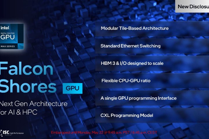 英特尔 Falcon Shores GPU 明年晚些时候推出，已为 AI 负载重构 – AI-人工智能-1ai.net